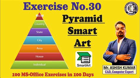 Pyramid Smart Art Design Microsoft Word I Exercise 30 Smartart Youtube Youtube