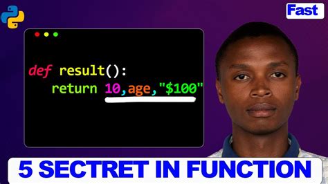 Unlock 5 Secrets Of Functions In Python Learn Python Fast Youtube