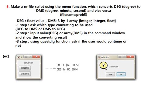Solved 5 Make A M File Script Using The Menu Function