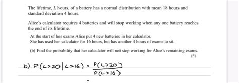 A Level Maths Normal Distribution And Conditional Probability I Don