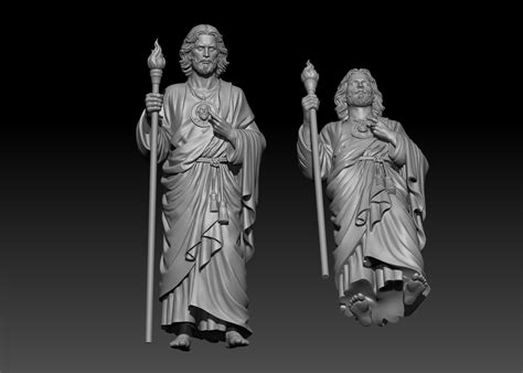 🗿 Saint Jude Thaddeus Statue Patron Of Lost Causes High Detail Stl