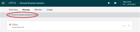Get Started With Remote Browser Isolation Citrix Remote Browser