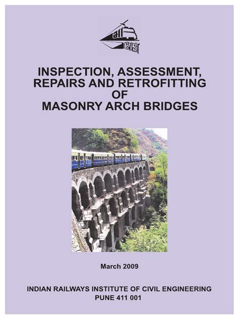 Inspection Assessment Repairs And Retrofitting Of Masonry Arch Bridges Pdf Bridge