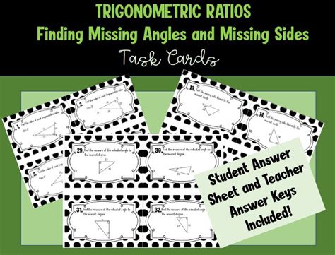 Trigonometric Ratios And Finding Missing Sides Worksheet Answers Printable Calendars At A Glance