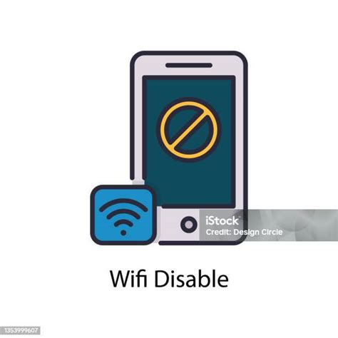 와이파이 비활성화 벡터 채우기 윤곽선 아이콘 디자인 그림 흰색 배경 Eps 10 파일에 웹 및 모바일 응용 프로그램 기호 0명에