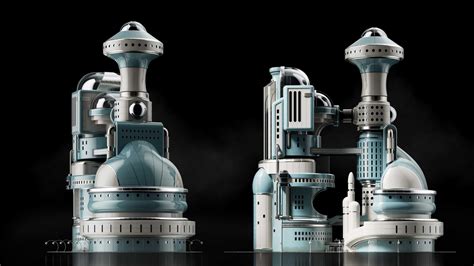 Kitbash3d Atompunk Premium 3d Models And Materials Kit