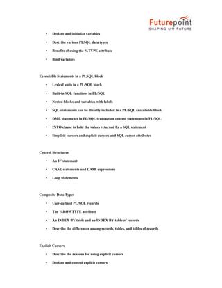 Oracle 11g Sql Plsql Training DOC