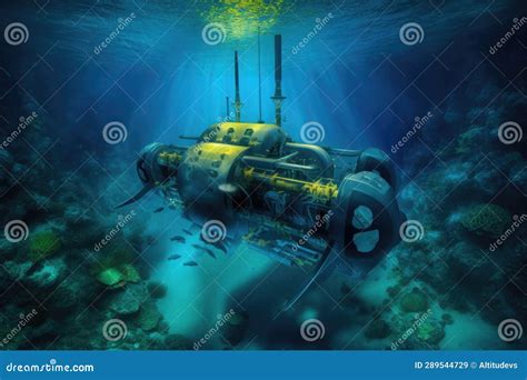 Autonomous Underwater Vehicle Exploring Ocean Depths Stock Image Image Of Deep Depths 289544729