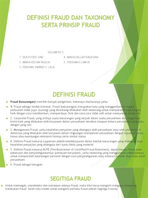Definisi Fraud Dan Taxonomy Serta Prinsip Fraud 1 Pdf