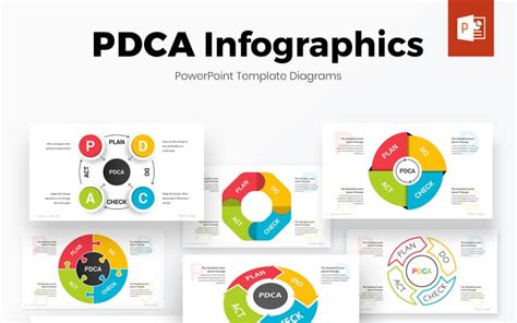 PDCA Cycle PowerPoint Infographics Template TemplateMonster