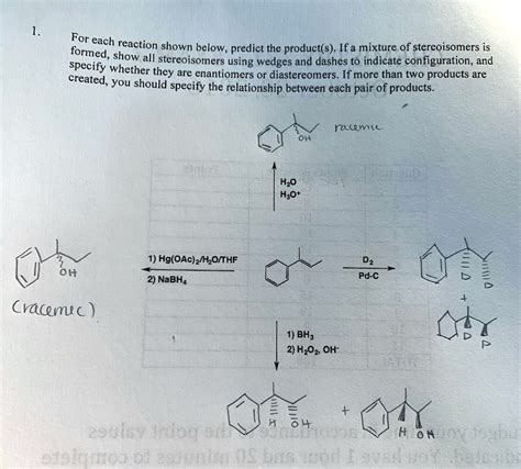 SOLVED: For formed, each reaction shown below, predict the product(s ...