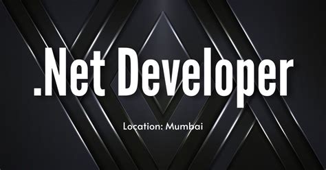 Amly K A On Linkedin Dotnetdeveloper Developerjobs Dotnetdeveloperjobs Jobsinmumbai