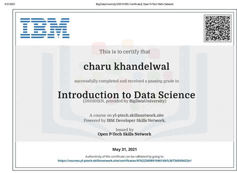Datascience Ibmskillsbuild Charu Khandelwal 11 Comments