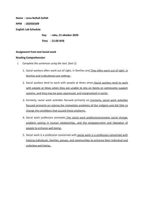 Assignment Unit 1 Assigment Unit 1 Name Lena Naftali Zulfah NPM 202050189 English Lab