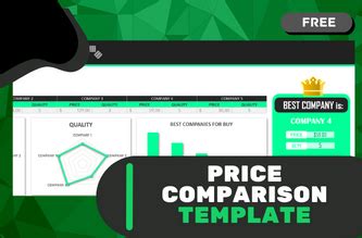 Free Price Comparison Template Exsheets