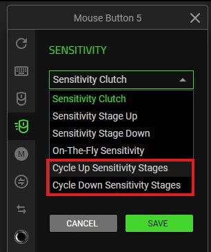 How To Enable The Cycle Up Or Down Sensitivity Stages Feature On A Razer Mouse