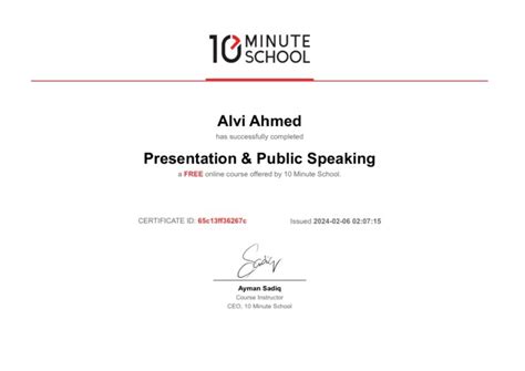 Alvi Ahmed On Linkedin I Am Thankful To 10 Minute School For Equipping