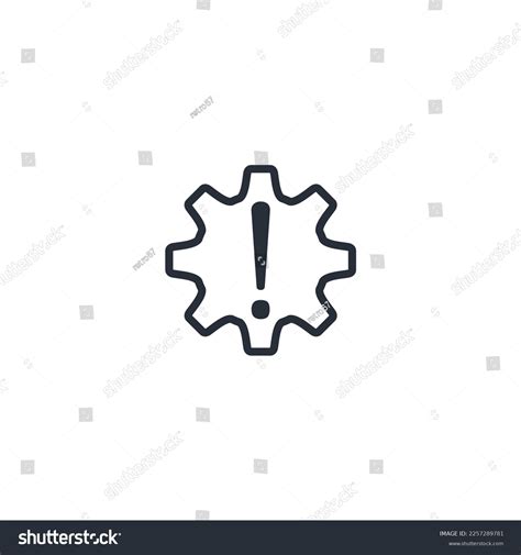 Gear Exclamation Mark Error Malfunction Vector Stock Vector Royalty Free 2257289781 Shutterstock