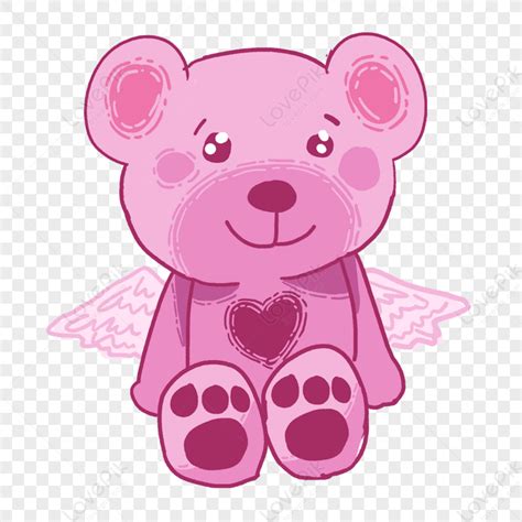 귀여운 핑크 사랑 곰 하트 일러스트삽화어린이 Png 일러스트 무료 다운로드 Lovepik