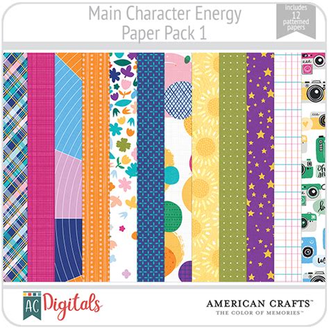 Main Character Energy Paper Pack 1 Ac Digitals