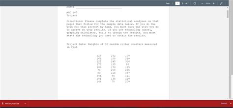 Solved Directions Please Complete The Statistical Analyses