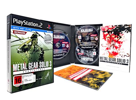 Metal Gear Solid 3 Subsistence Ps2 Big Box 3 Disc Mint Complete