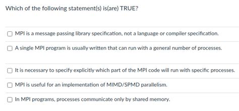 Solved Which Of The Following Statements Isare True