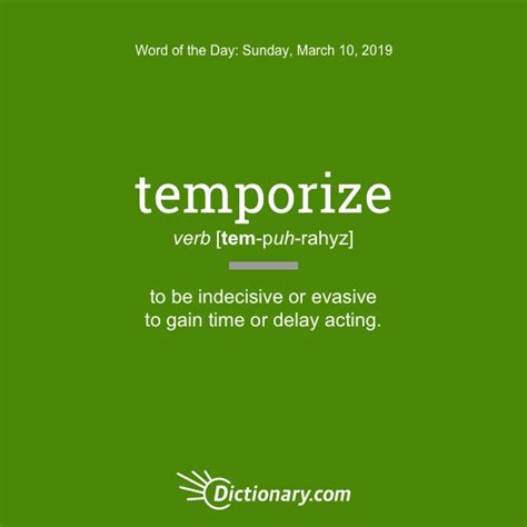 Word Of The Day Temporize