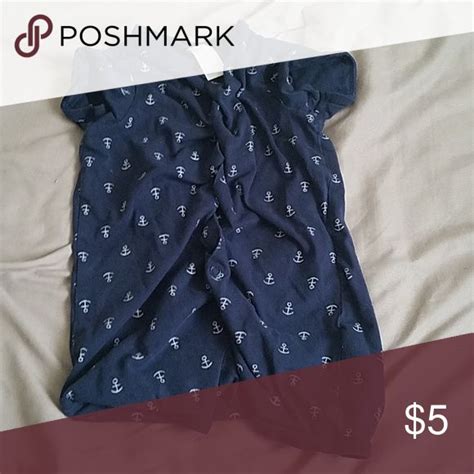 Nautical Romper Rompers Navy Blue Romper Blue Romper
