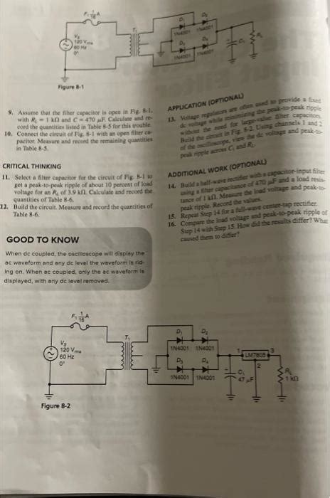 Solved Experiment 8 The Capacitor Input Filter By