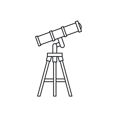 Telescope Icon In Outline Style 14467289 Vector Art At Vecteezy