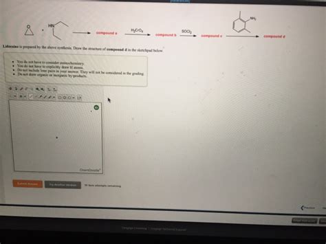 Solved Lidocaine Is Prepared By The Above Synthesis Draw