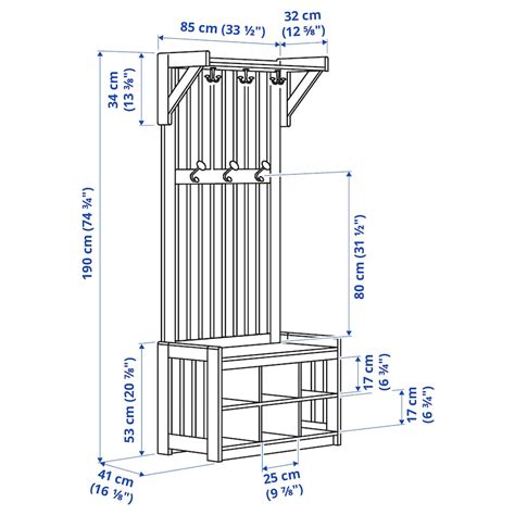 Panget Coat Rack With Shoe Storage Bench White 331 2x161 8x783 4 Ikea