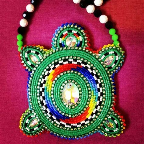 Beaded Turtle Design Beadwork Designs Native Beading Patterns Bead Work
