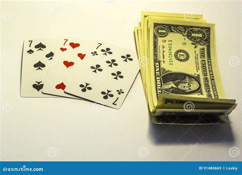 Three Sevens Stock Image Image Of Fortune Chip Luck 91480669