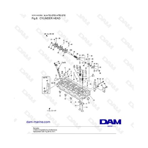 Yanmar 4lh Te 4lh Dte 4lh Ste 4lh Hte Cylinder Head Dam Marine