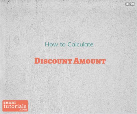 How To Calculate Discount Discount Amount Calculation Atelier Yuwa