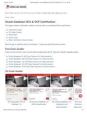 Oracle Database OCA OCP Certification Exam Guides Study Course Hero