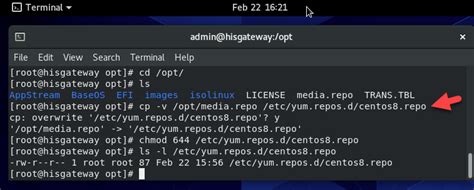 Centos 8 วิธีสร้าง Repository เพื่อติดตั้งผ่าน Appstream แบบไม่ต่อ