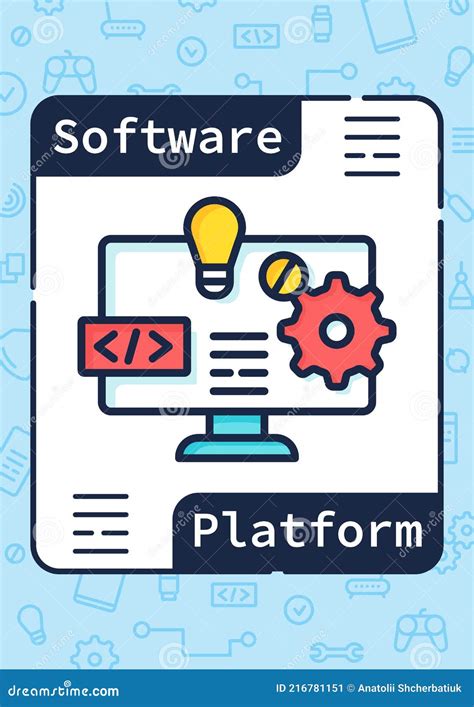 Software Platform Brochure Stock Vector Illustration Of Cross 216781151