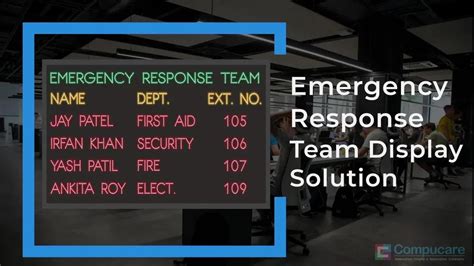 EMERGENCY RESPONSE TEAM DISPLAY SOLUTION At 9990 Piece In Vadodara ID 24991265448