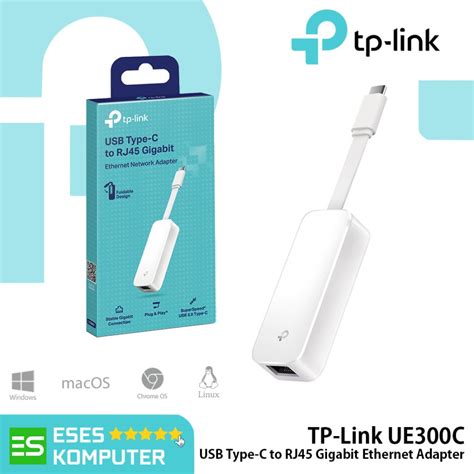 Jual Tp Link Ue300c Usb Type C To Rj45 Gigabit Ethernet Network Adapter Shopee Indonesia