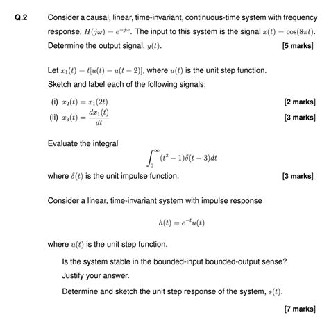 solved consider a causal linear time invariant