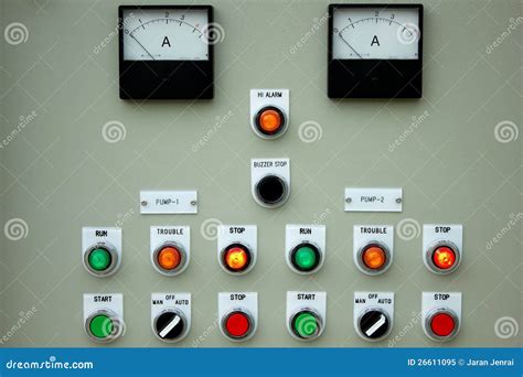 Control Panel Lights Stock Image Image Of Engineer 26611095