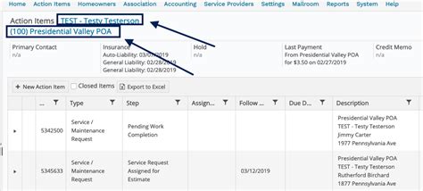 Service Provider Action Items Vantaca Library