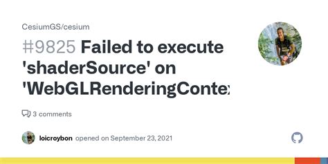 Failed To Execute Shadersource On Webglrenderingcontext · Issue