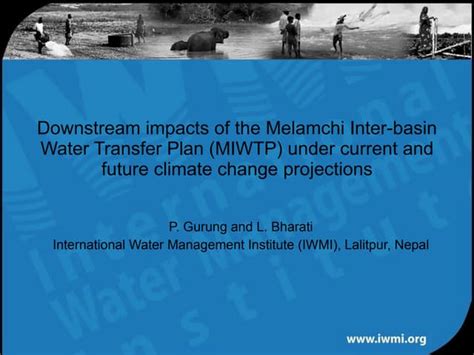 Downstream Impacts Of The Melamchi Inter Basin Water Transfer Plan Miwtp Under Current And