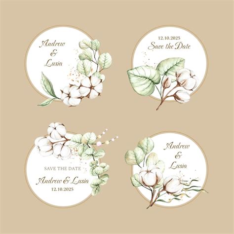 Free Vector Wedding Celebbration Labels Template