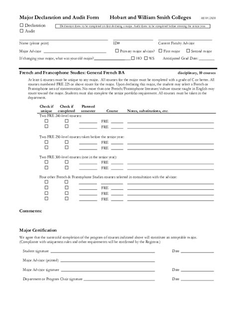 Fillable Online General French Ba Declarationaudit Form Fax Email