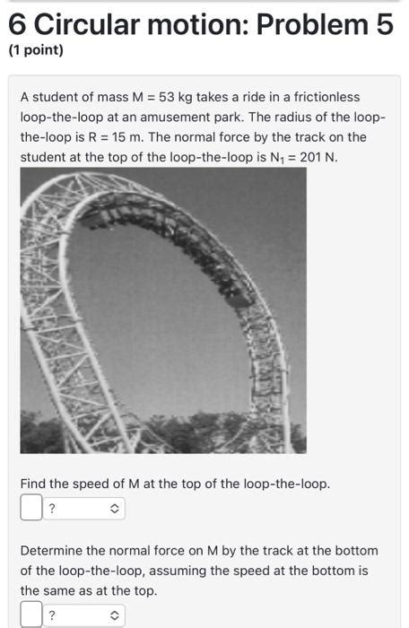 Solved Circular Motion Problem Point A Student Of Chegg